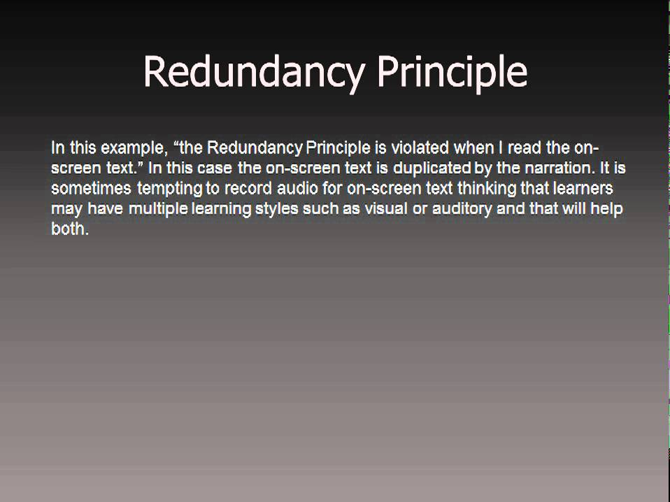 Redundancy Principle - YouTube