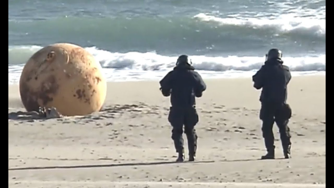 Authorities Investigate Mystery Metal Sphere On Japanese Beach! - YouTube