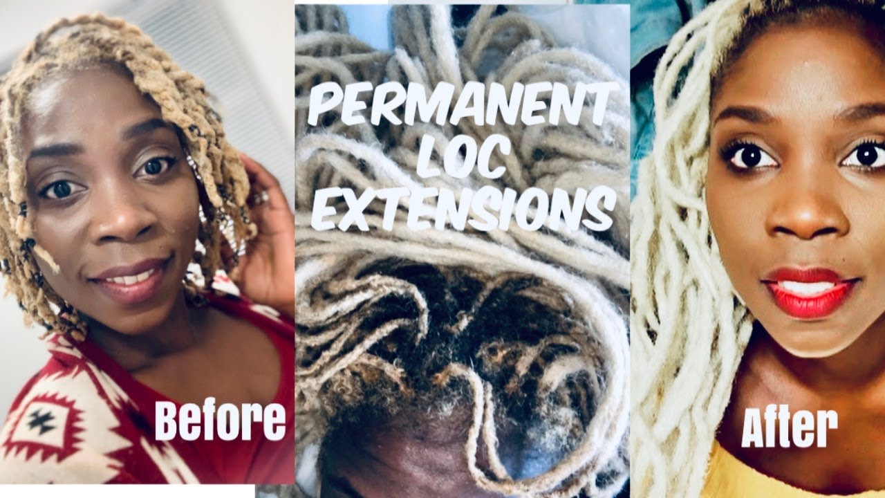Permanent Loc extensions| Adding Loc extensions on my Locs - YouTube