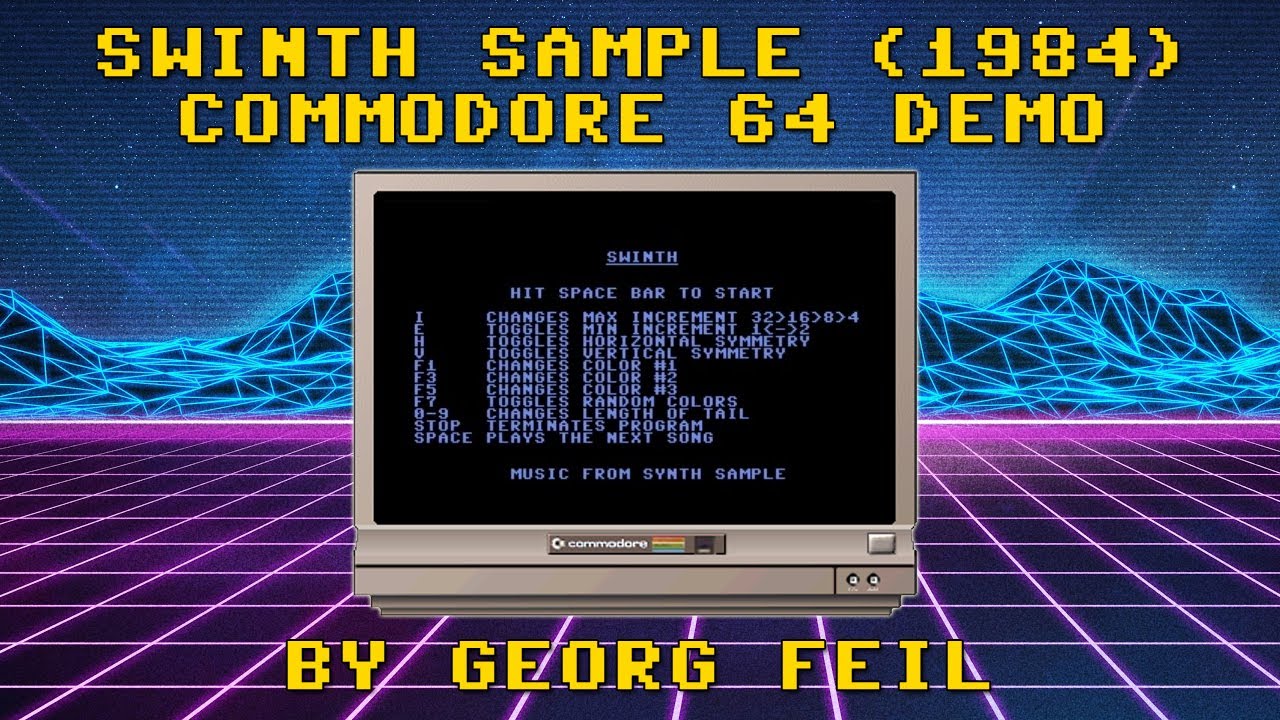 Swinth C64 chiptunes demo for the Commodore 64 written by Georg Feil ...