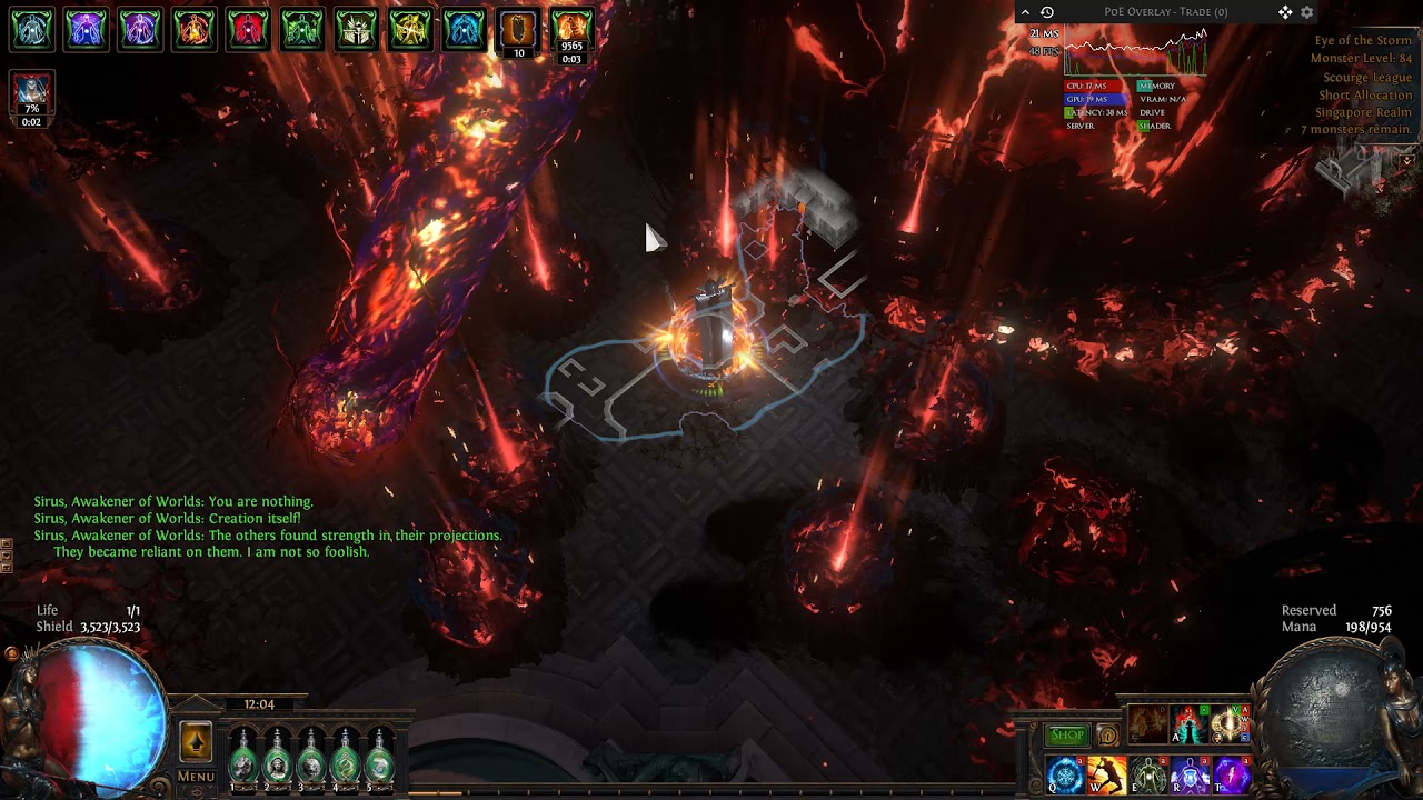 Scion armour stacker (sirus a9) scourge league - YouTube