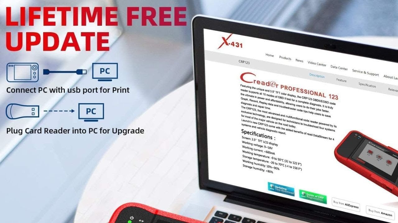 LAUNCH CRP123 OBD2 Scanner 2023 Newest Elite Code Reader Engine/ABS/SRS/Transmission - YouTube