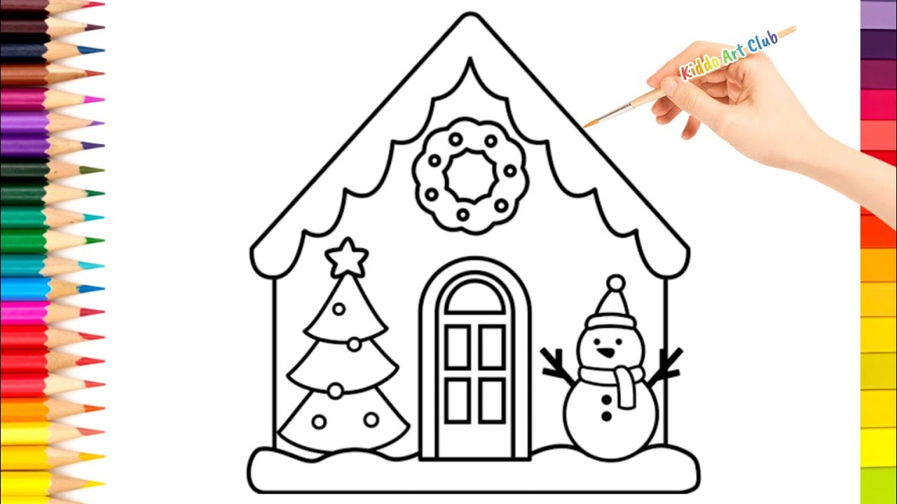 How to Draw a House Easy Step by Step Drawing For Kids & beginners ...
