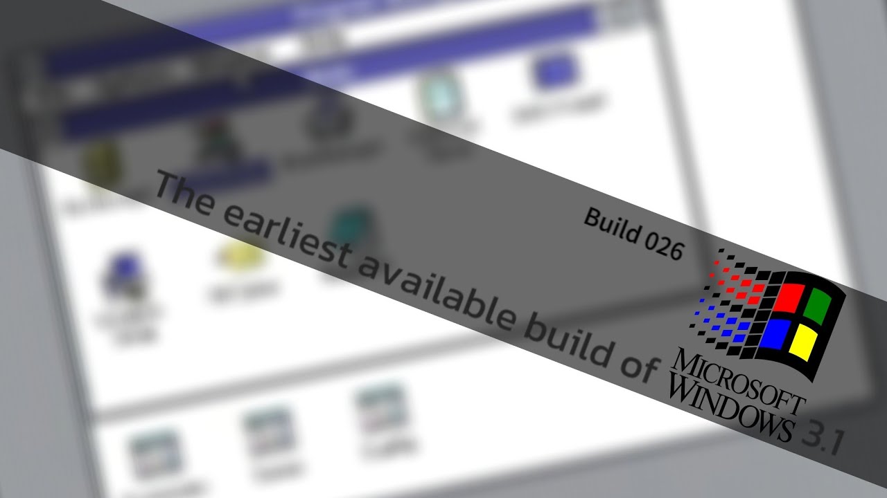 Windows 3.1 Build 026 - YouTube
