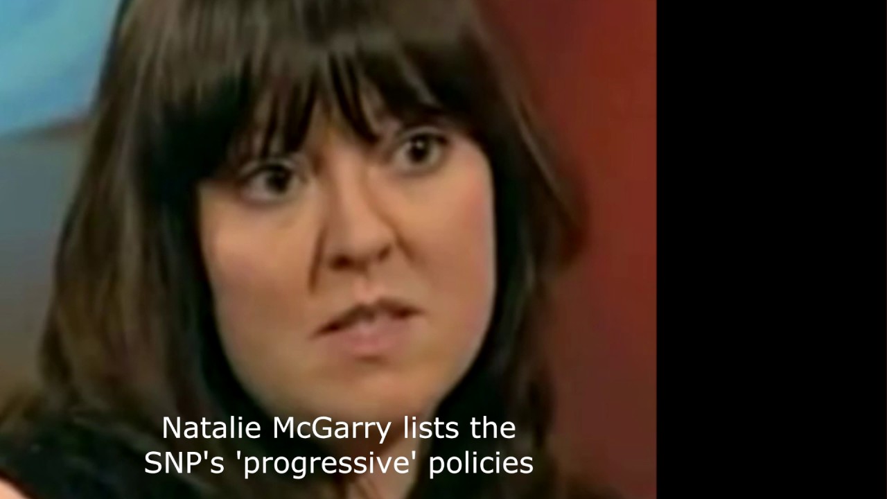 Natalie McGarry attempts to list SNP "progressive" policies - YouTube