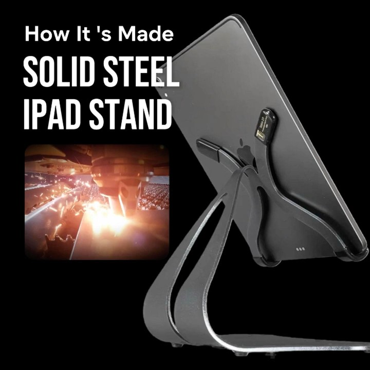 How the Solid Steel iPad Tablet Stand has been made since the first iPad - Stabile 2.0 - YouTube