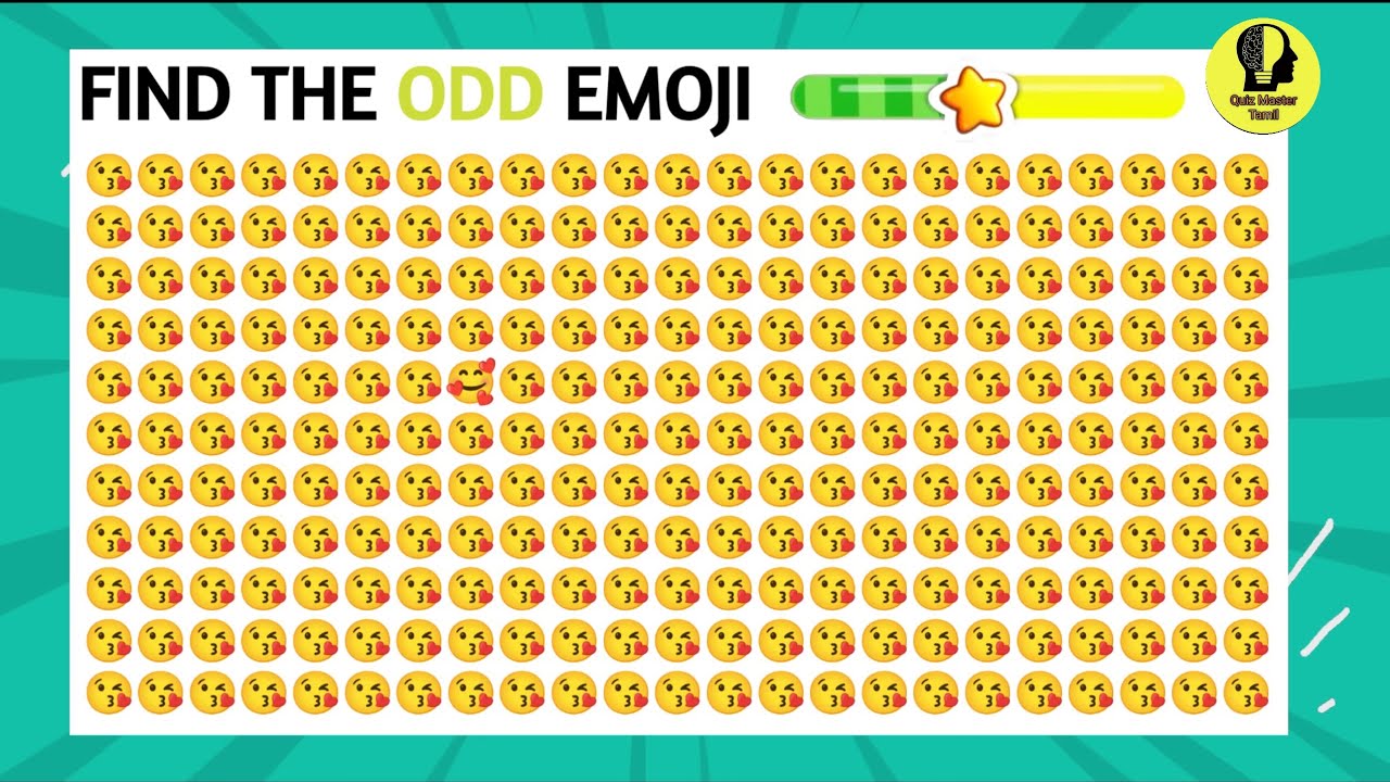 Emoji Challenge: Find the Misfit! 🎉Odd Emoji Hunt! Test Your Brain ...