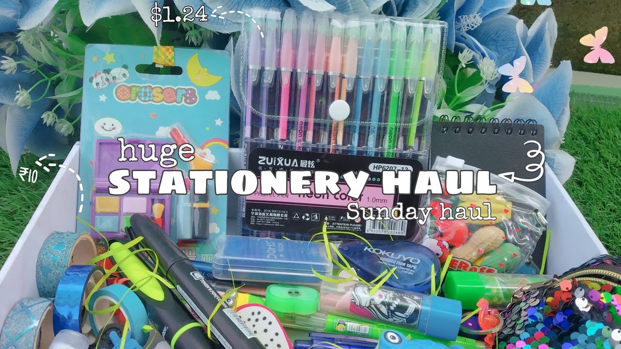 a huge weekend stationery haul 🌼 || Kawaii stationery haul || Back to ...