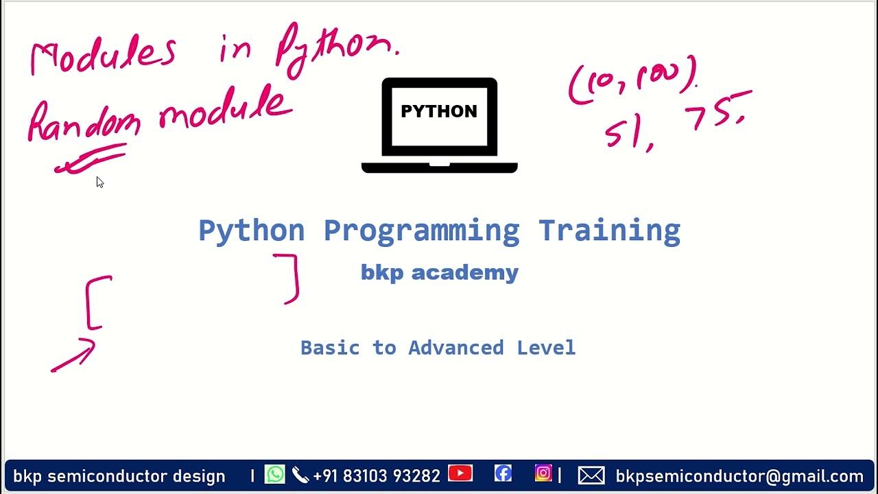22 random module in Python training - YouTube