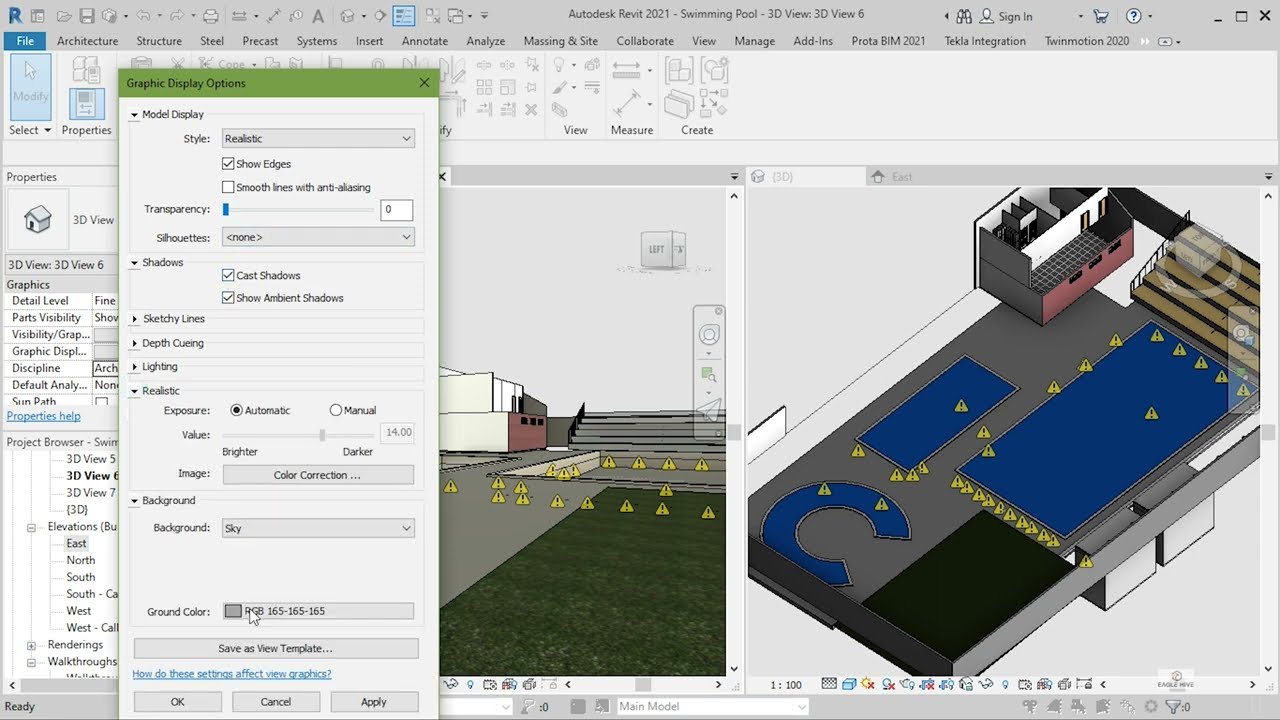 Revit Plumbing - Civil Engineering (Water) Clip1 - Swimming Pool - YouTube