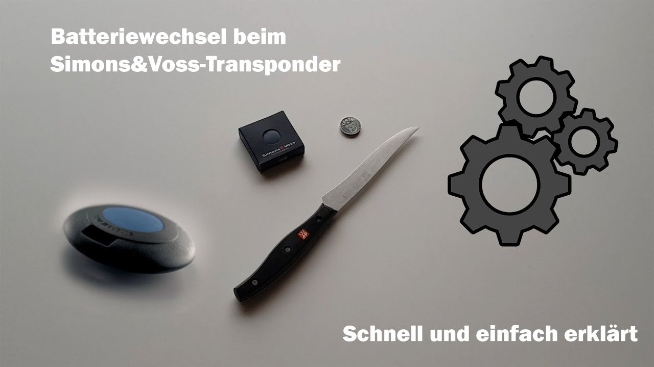 Batteriewechsel Simons&Voss-Transponder - YouTube