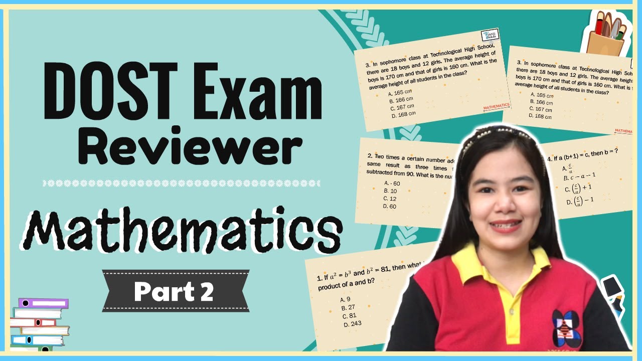 DOST Exam Reviewer | Mathematics Part 2 - YouTube