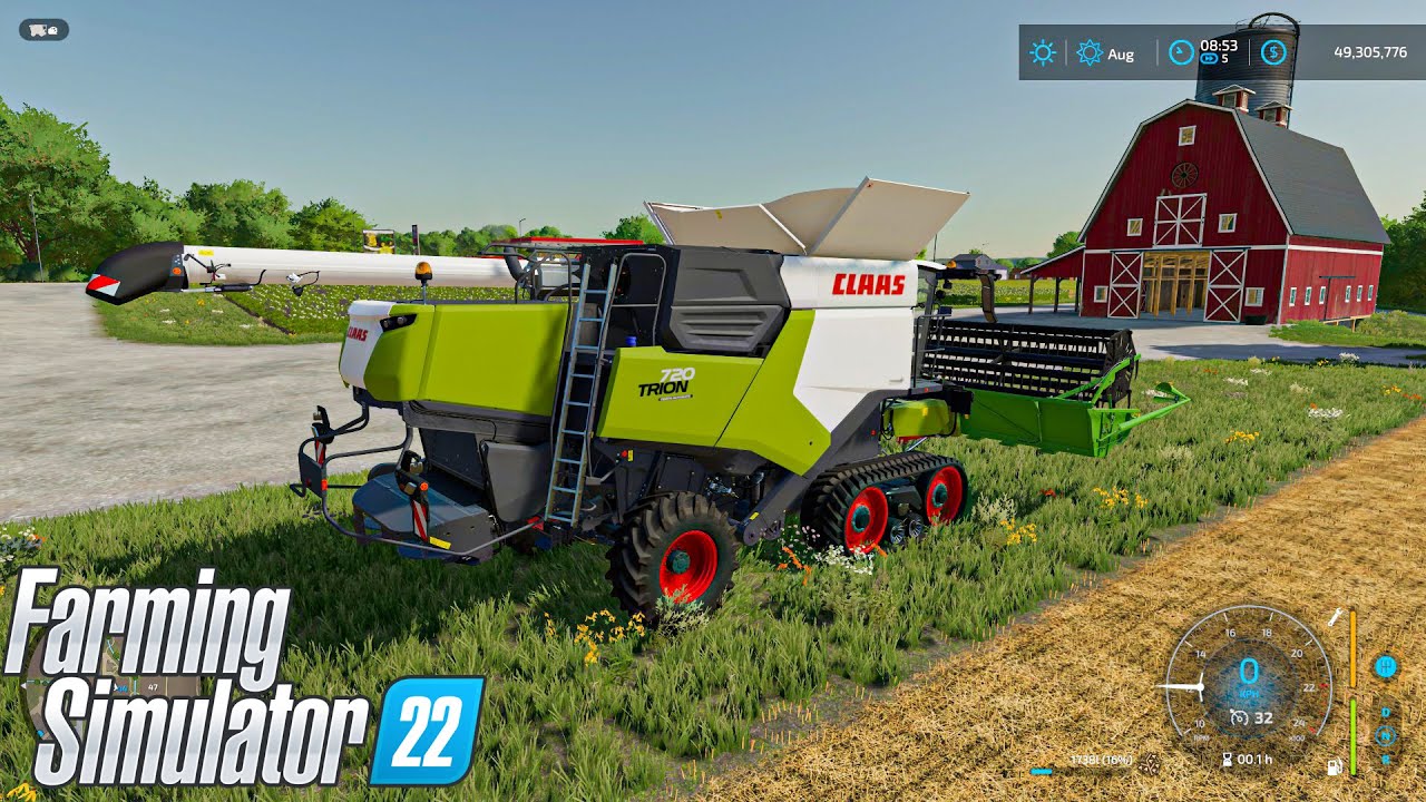 Harvest Rice | Farming Simulator 22 Timelapse | Episode 1 - YouTube