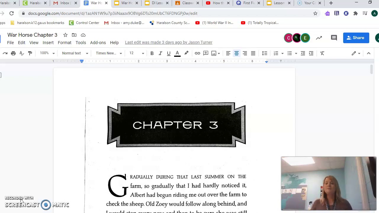 War Horse Chapter 3 - YouTube