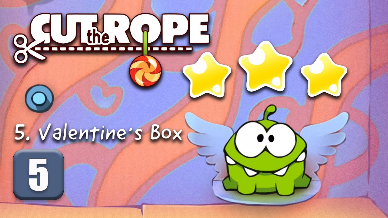 Cut The Rope - Season 1 - Level 5: Valentine's Box 3 Stars Full ...