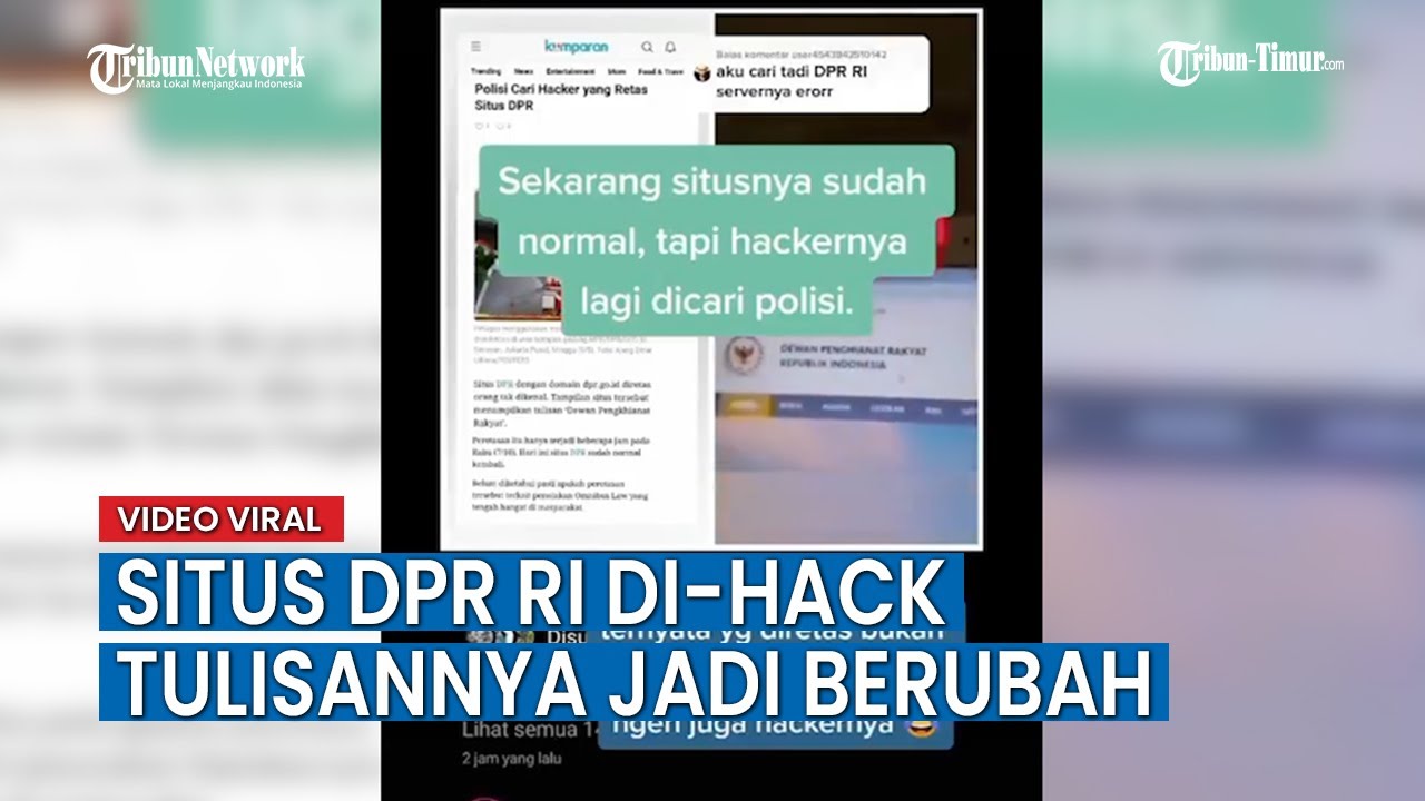 Viral Situs DPR RI Sempat Di hack Tulisannya Jadi Berubah - YouTube