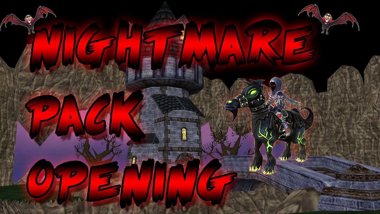 Wizard101: Opening Nightmare Packs- (Got Rare Mount) - YouTube