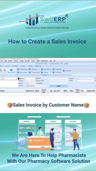 Pharmacists Create Sales Invoices through SwilERP Pharmacy Software #shorts - YouTube