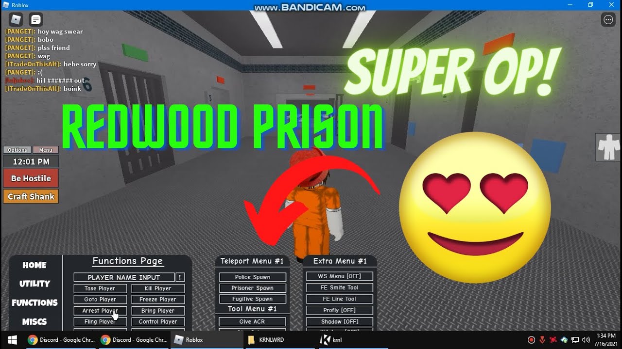 ROBLOX - REDWOOD PRISON SUPER OP GUI | PASTEBIN - YouTube
