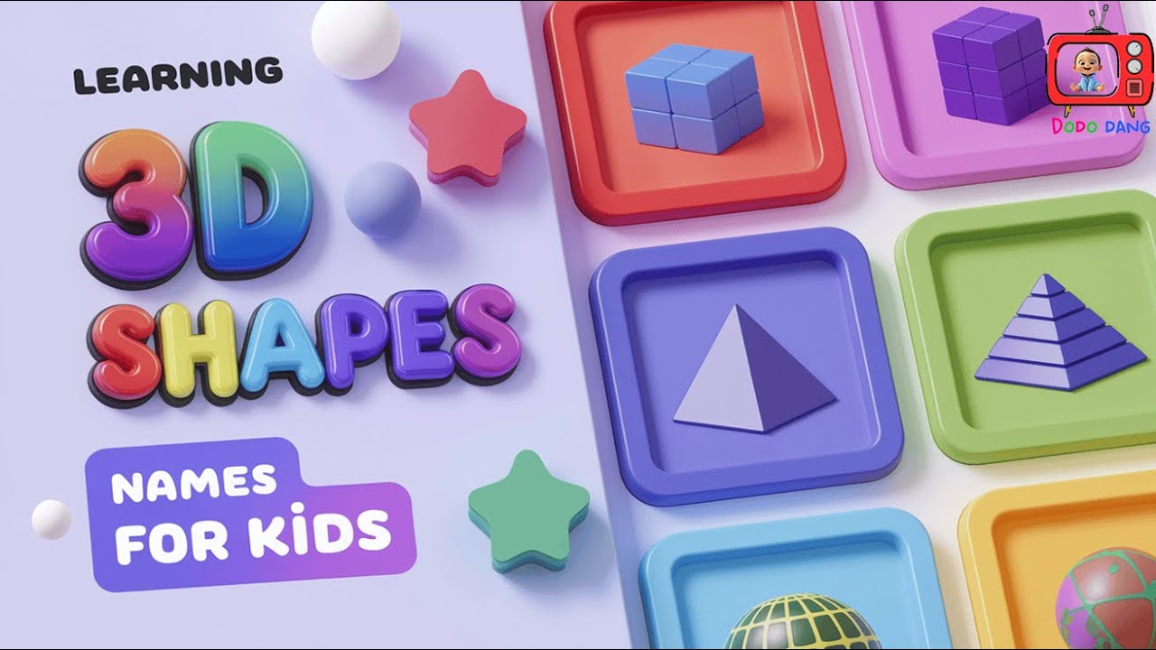 Easy shape names for kids by #dododang | Shapes for Kids | Geometric ...