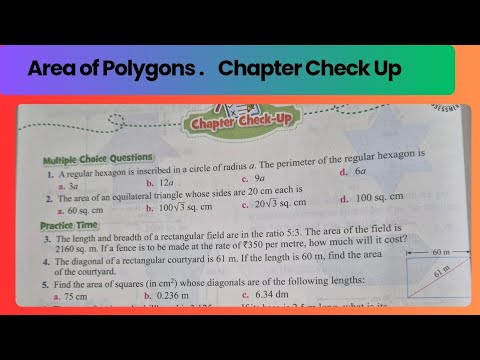 Chapter Check Up. ( Q1 to Q5 ) Chp 16 Area of Polygons. Class 8. Oxford ...