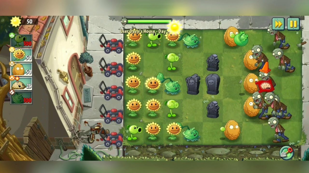 Plants vs Zombies 2 - User Dave's House Day 1 to 5 - YouTube