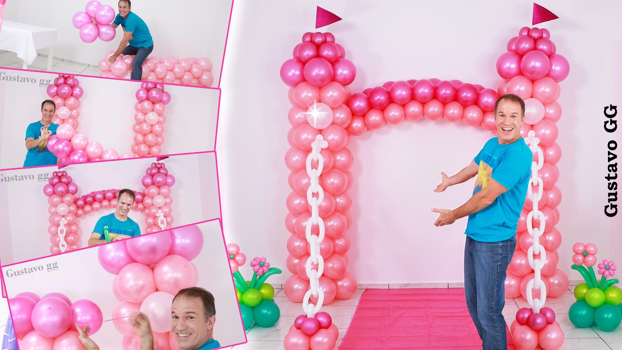 BALLOON CASTLE 😍 balloon decoration ideas😊 birthday decoration ideas at ...