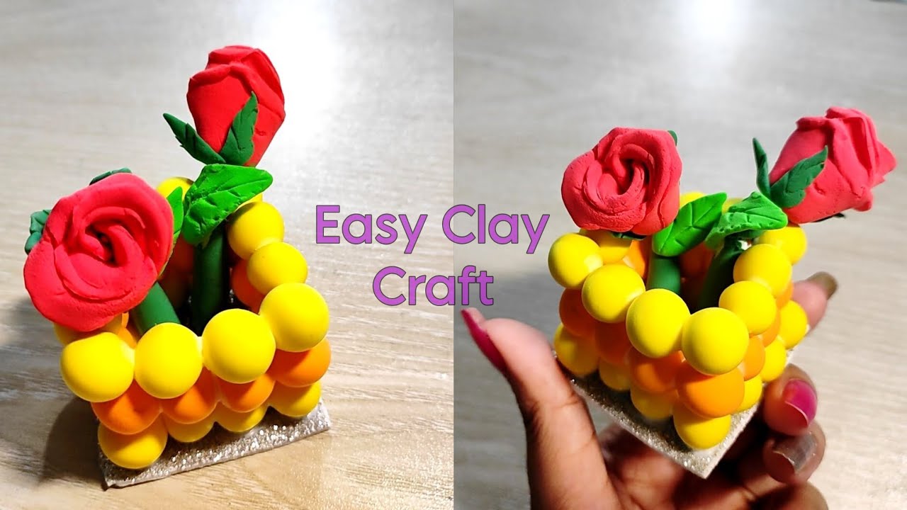 How to Make an Easy Clay Craft | DIY Easy Home Decor Showpiece - YouTube