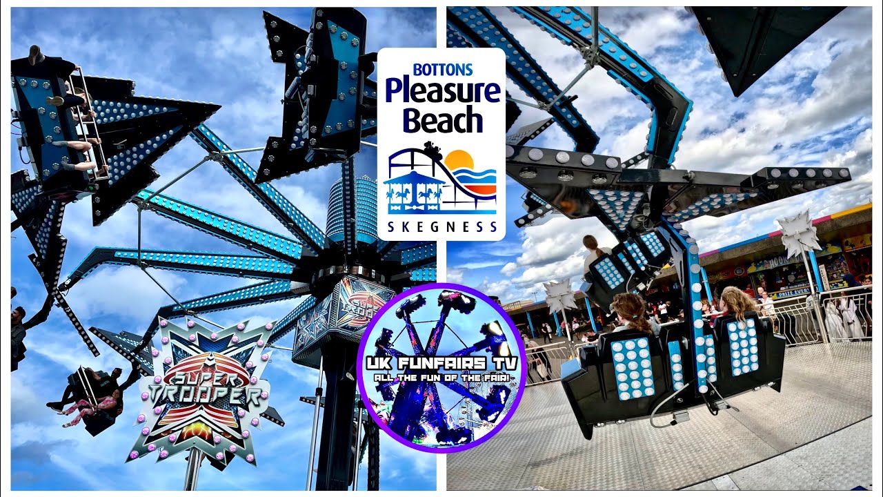 BRAND NEW RIDE! | Super Trooper - Skegness Pleasure Beach 2023 - YouTube