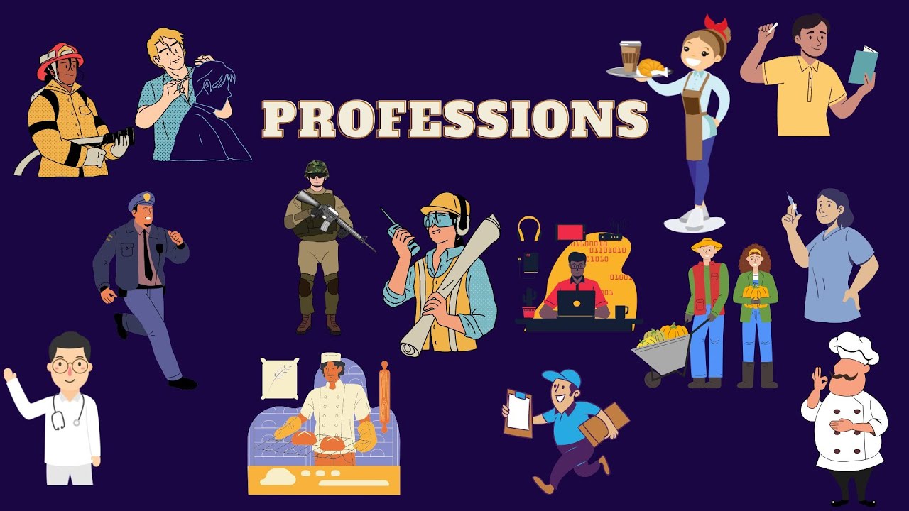 Professions in ENGLISH - kids video - YouTube