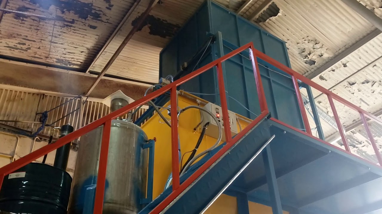 ECMT 141B Fully Auto Rebonded Foam Making Machine - YouTube