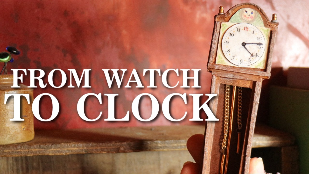 Recycling A Broken Watch Face To A Miniature Grandfather Clock! - YouTube
