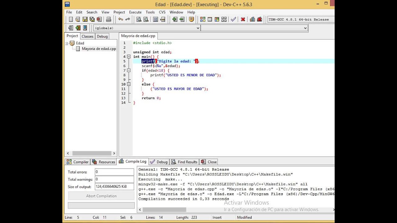 Decisiones Estructura Si entonces sino C++ - YouTube