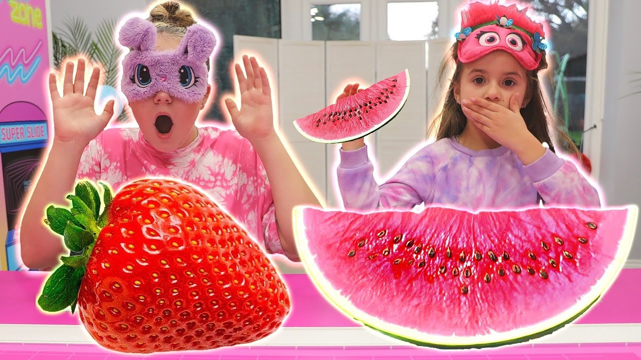 Ruby and Bonnie Guess the Fruit or Vegetable Challenge - YouTube