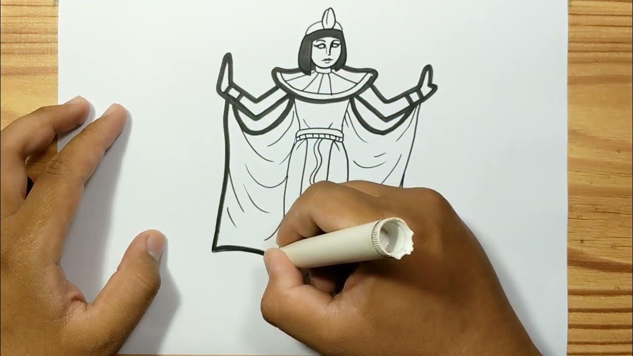 How to draw CLEOPATRA EASY - YouTube