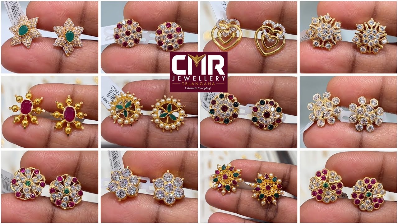Beautiful studs designs 😍| cmr jewellery studs earrings designs | cmr ...