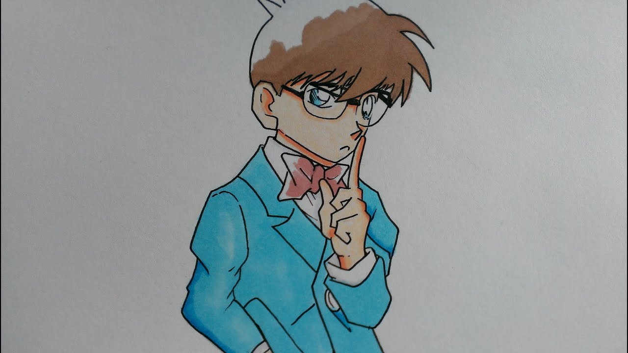 Drawing Detective Conan (Conan Edogawa) Case Closed - YouTube