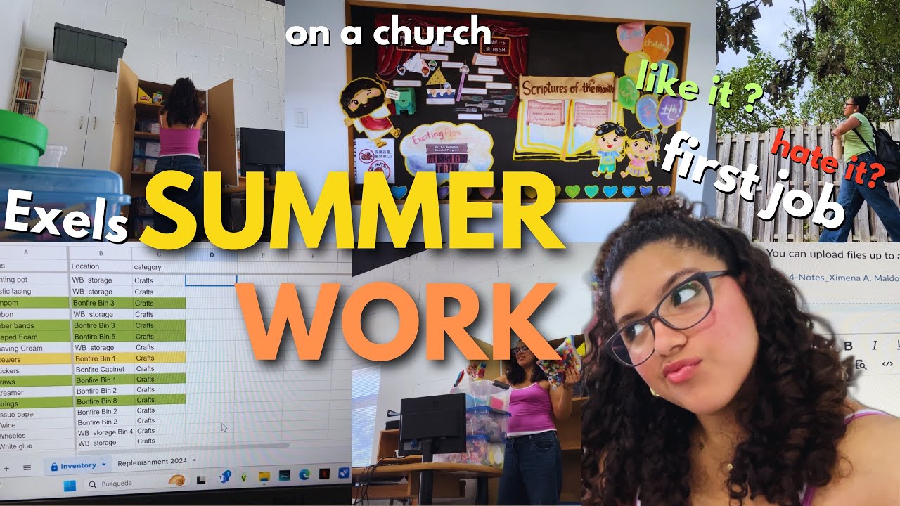 WEEK VLOG: MY FIRST JOB | summer job ☀️, first week , organizing a ...