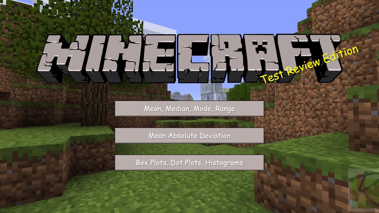 MINECRAFT MATH - MEAN, MEDIAN, MODE, MEAN ABSOLUTE DEVIATION - YouTube