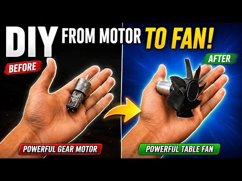 Powerful gear motor kaise banane | how to make mini fan | diy projects