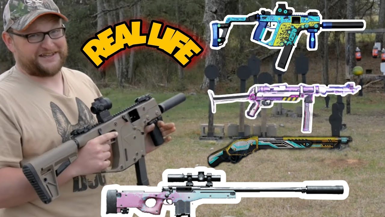FREE FIRE ALL GUN IN REAL LIFE, FREE FIRE GUN SKIN TEST IN REAL LIFE ...