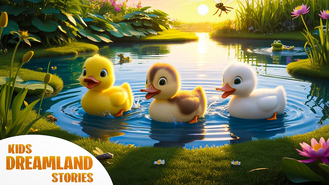 Three Little Ducks, Waddling Away | 3D Animated Nursery Rhyme for Kids ...