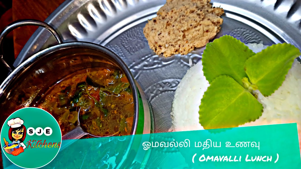 How to Cook Omavalli Rasam in Tamil |ஓமவல்லி மதிய உணவு| Omavalli Lunch ...
