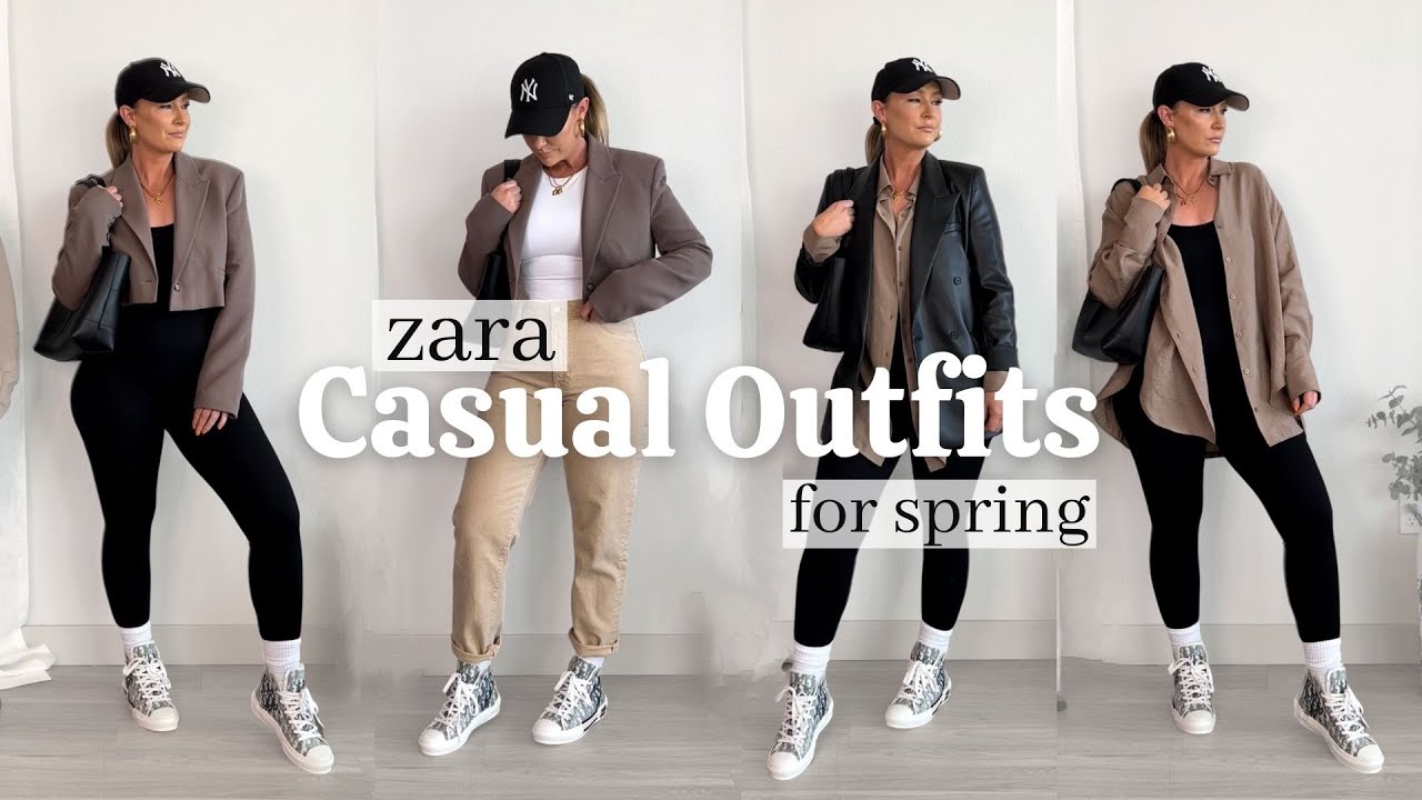 ZARA CASUAL OUTFITS FOR SPRING | Mostly Neutral Outfits - YouTube