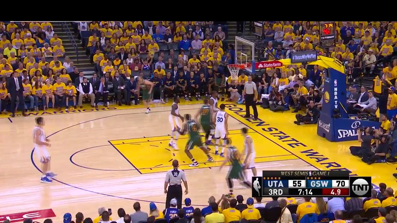 Utah Jazz vs Golden State Warriors Game 1 playoffs! 2017 highlights ...