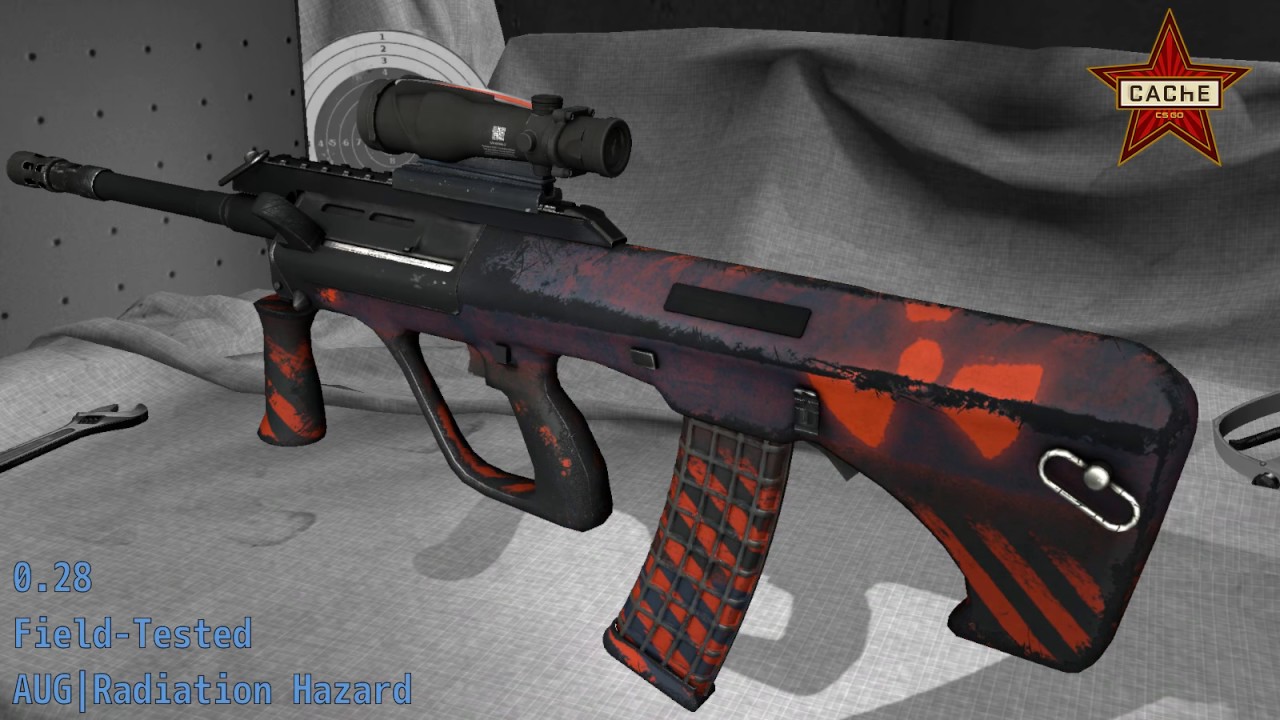 AUG Radiation Hazard - Skin Wear Preview - YouTube