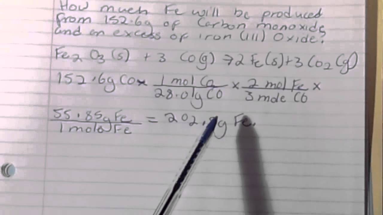 Stoichiometry and Example Problem - YouTube