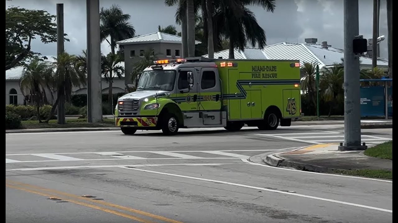 MDFR Rescue 43 Transporting to Jackson South Medical Center. - YouTube