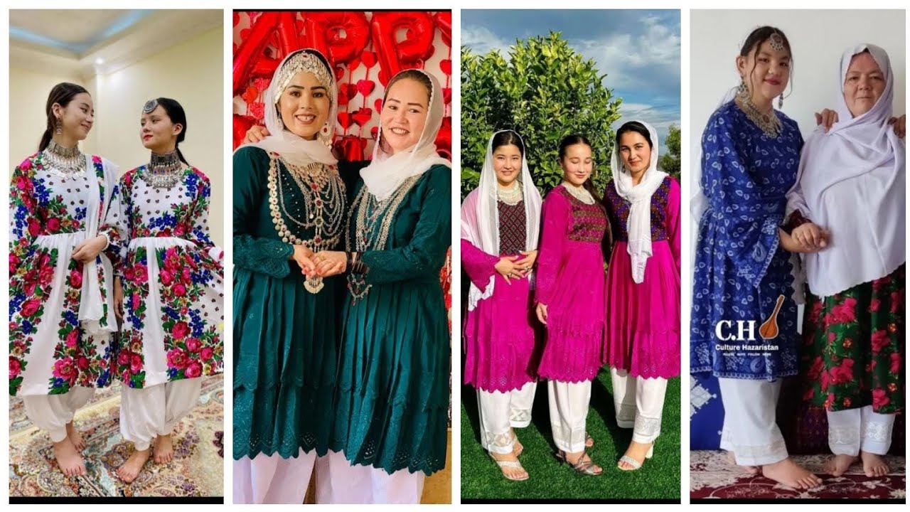 17 تا از زیباترین لباسهای جوریی محفلی هزارگی زنانه(مادر و دخترانه ...
