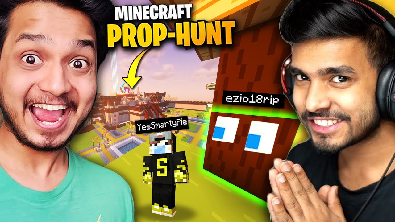 Minecraft Prop-Hunt on Techno Gamerz World ft.@YesSmartyPie @DREAMBOYYT (Himlands Hide & Seek ...